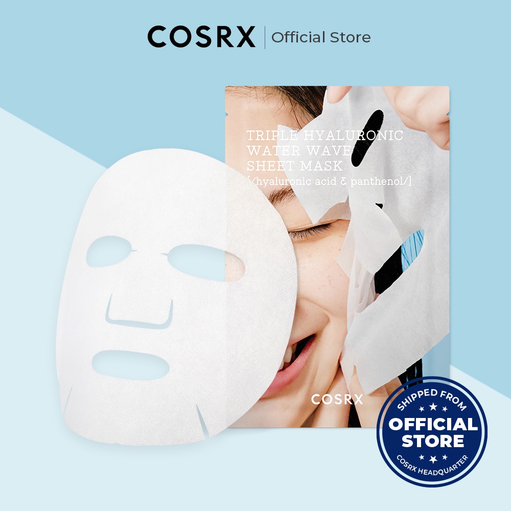 [COSRX OFFICIAL] Triple Hyaluronic Water Wave Sheet Mask, 1ea, 3ea, 5ea ...