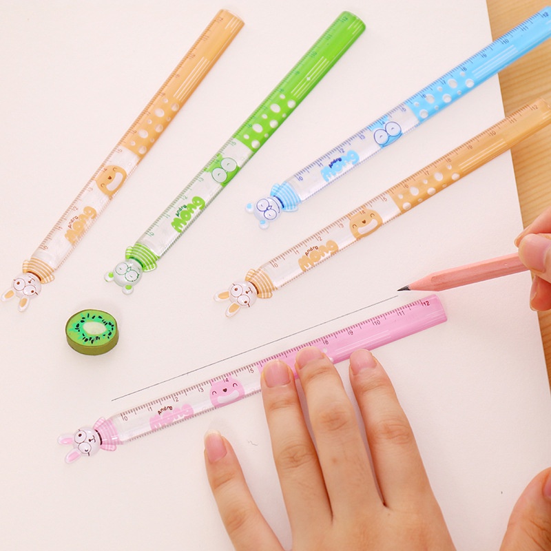2pcs/set 12cm Mini Ruler Learning Good Helper Children Cartoon Drawing ...