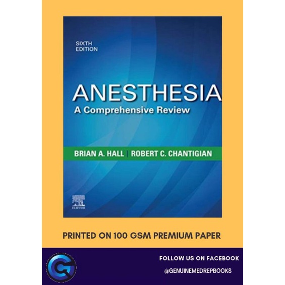 ANESTHESIA A comprehensive REVIEW 6th edition (hall) | Shopee Philippines