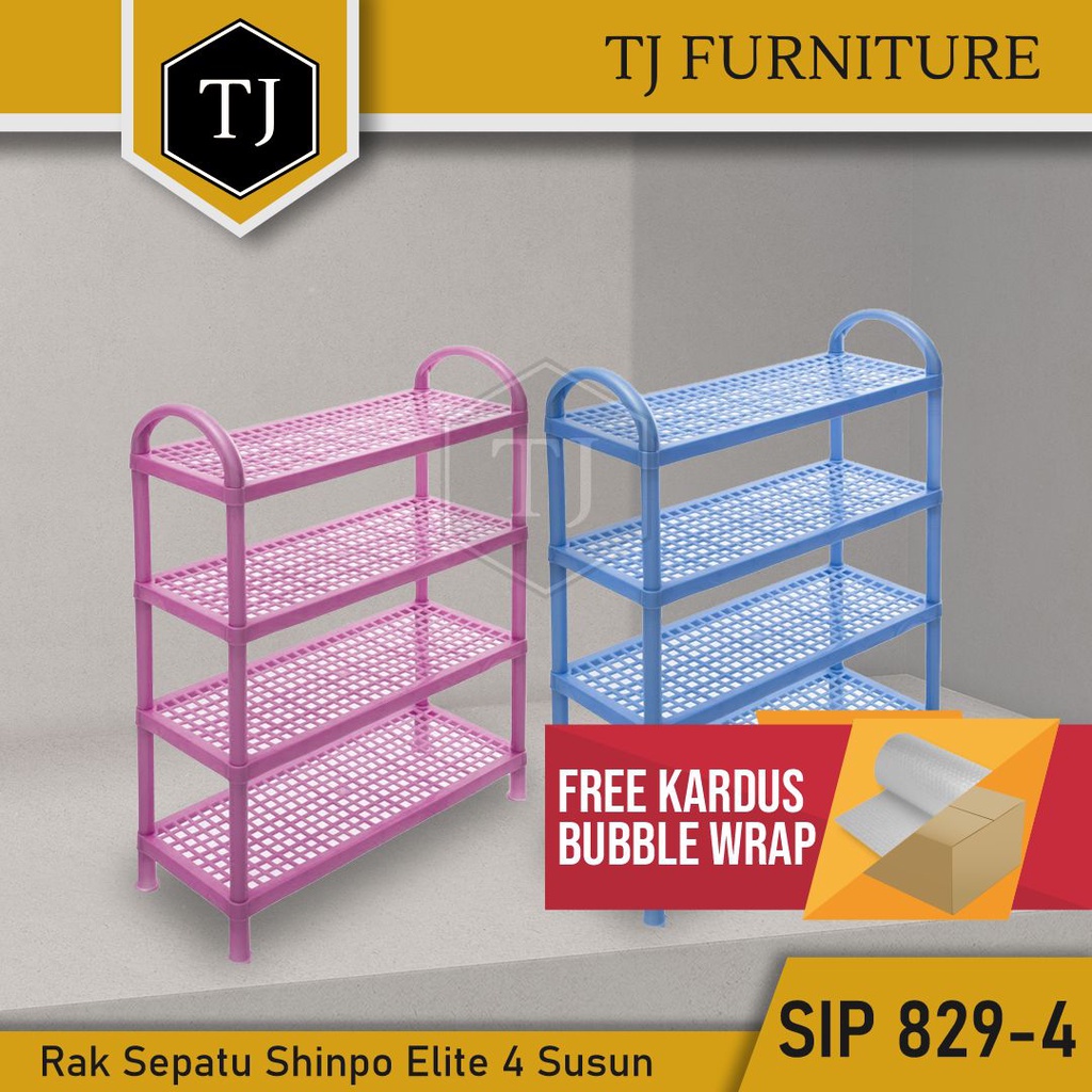 Shinpo Multi-Purpose Plastic 4 Layer Shoe Rack / Storage Rack - Elite ...