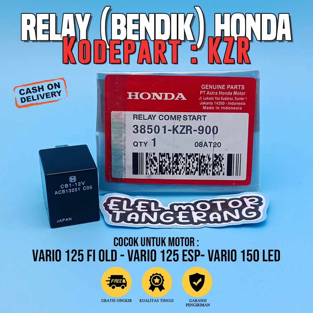 Relay Comp Start Power Swicht Starter Bendik Motor Honda vario 125 150 ...