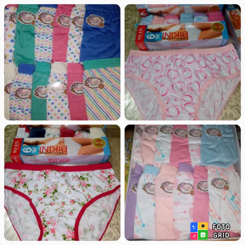 ORIGINAL SOEN UNDERWEAR random plain and print 12 pcs and 6 pcs ...