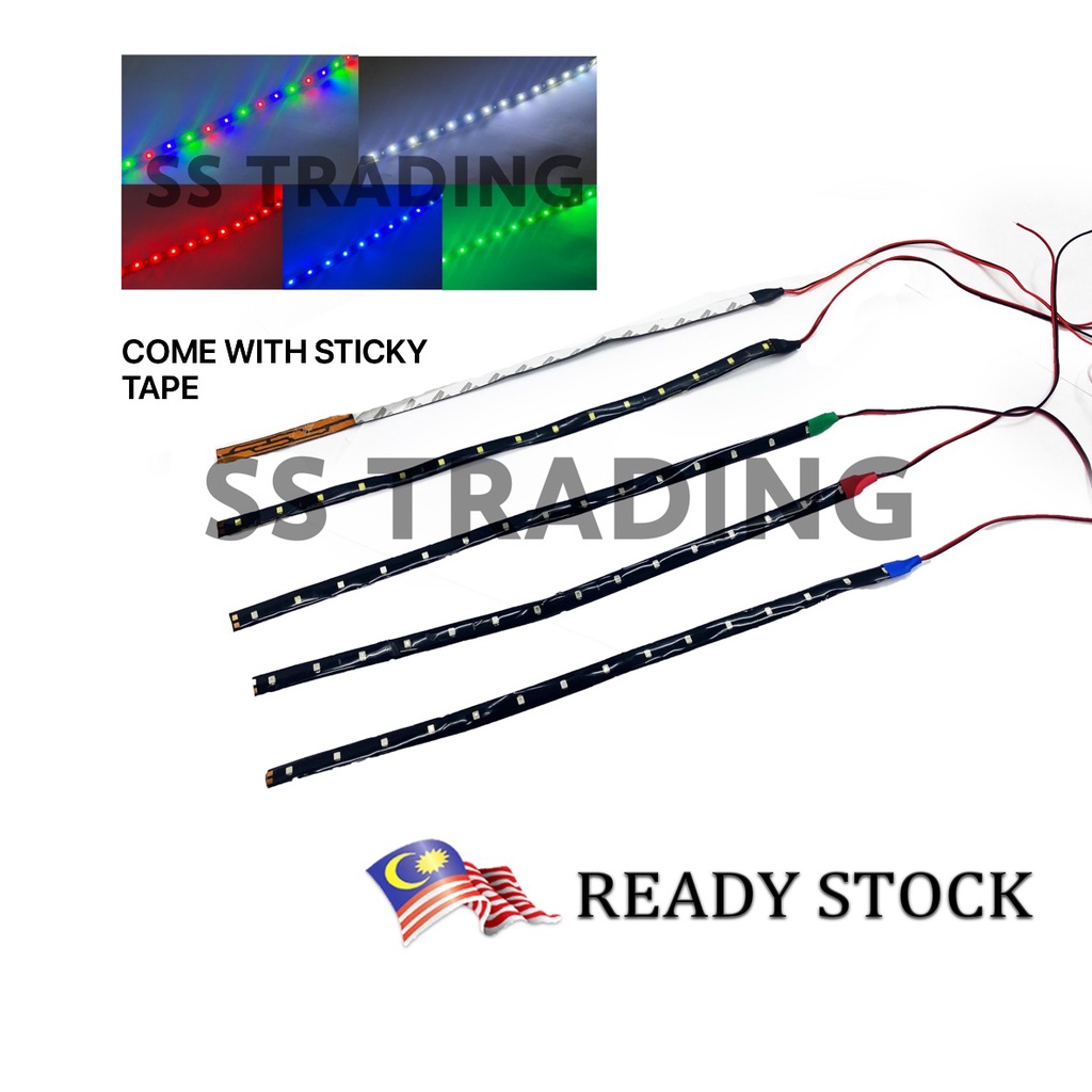 30CM LED STRIP 15 LED WATERPROOF CAR STRIP LIGHT MOTOR STRING DAYTIME ...