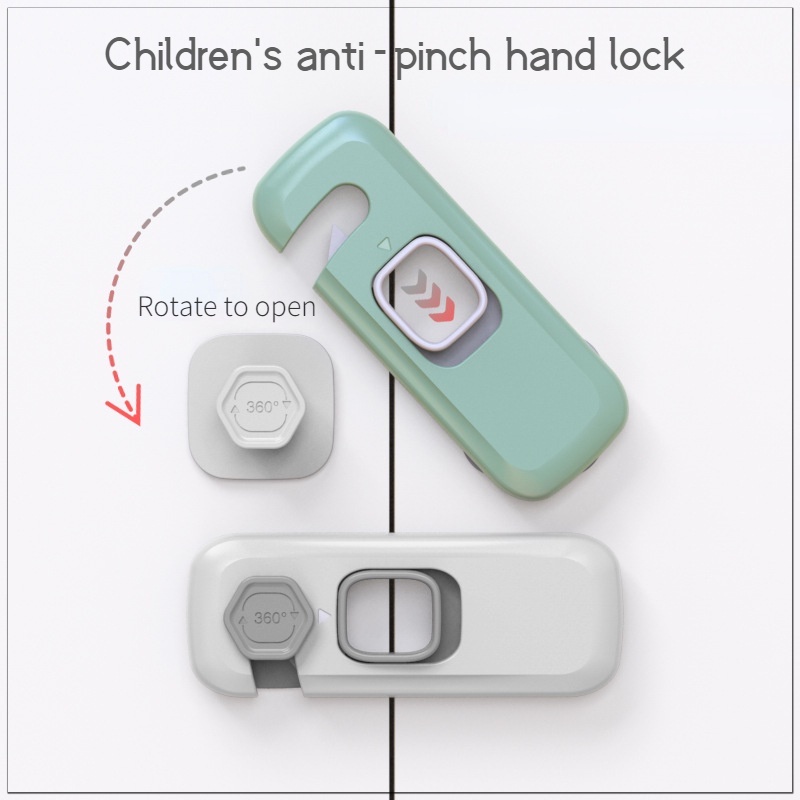 Child Safety Lock Anti-pinch Hand, Opposite Door Lock Cabinet Door Lock ...