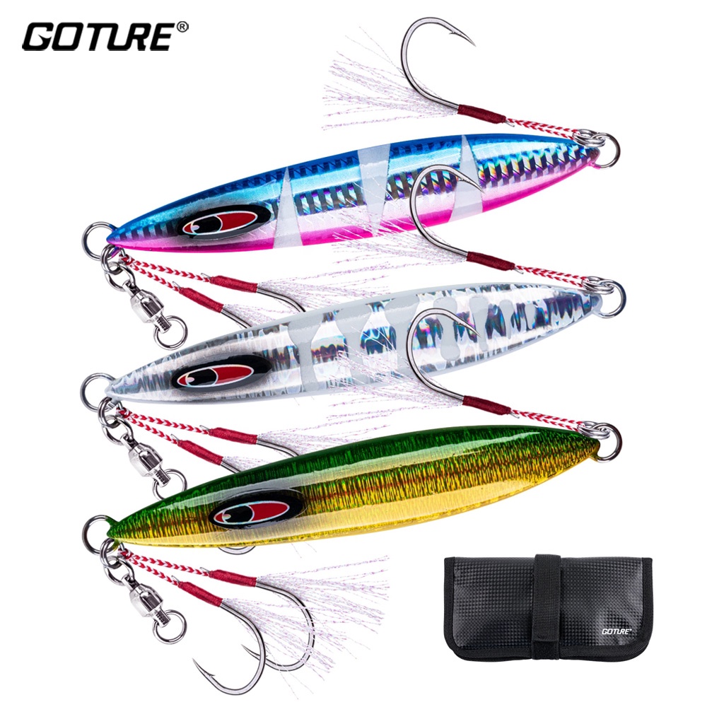 Goture Metal Slow Jigs Fishing Lure Quality Large Metal Shore Cast Jigs ...