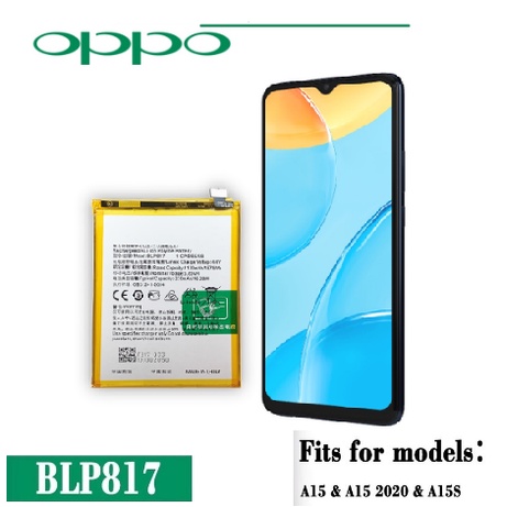 For OPPO A15/A15s High Quality Cell Phone Replacement Battery BLP817 ...