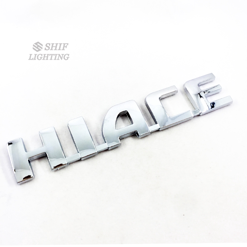 1 x ABS Chrome HIACE Logo Car Auto Side Rear Trunk Emblem Sticker Badge ...