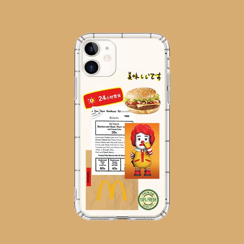 Creative Food Label Fashion McDonald's IPhone 13 14 15 Pro Max Xr 6s 7 ...