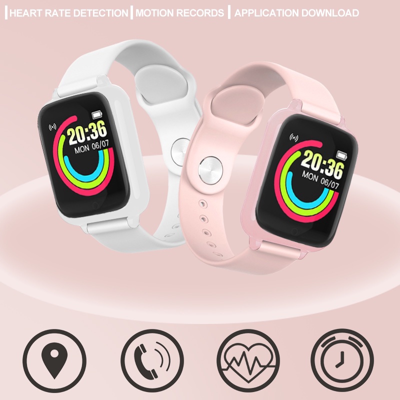 Y68 / D20 Smart Watch Clock with Bluetooth USB with Heart Monitor ...