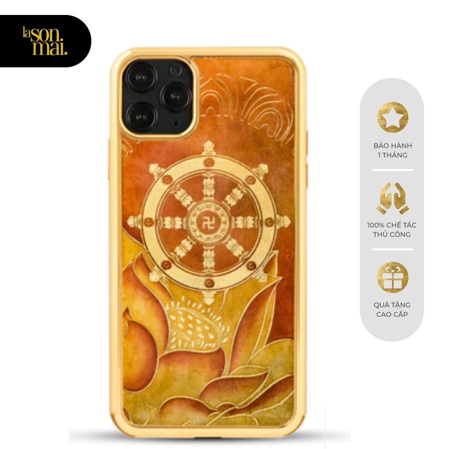 Phone case for iPhone 11 Pro model Tam Trieu Phap Luan with gold border ...