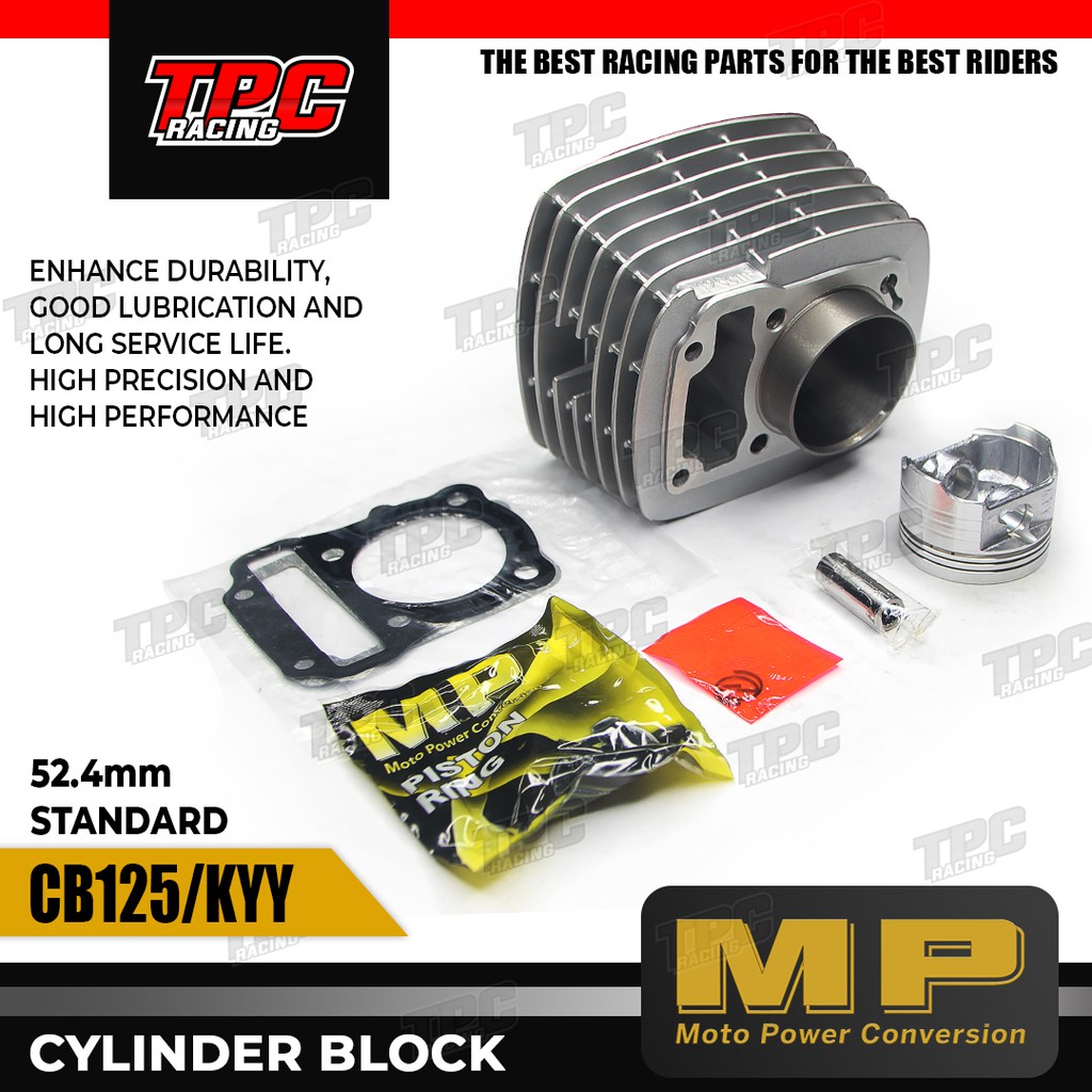 TPC MP CYLINDER BLOCK (STEEL) CB125/KYY 52.4MM (STD) | Shopee Philippines