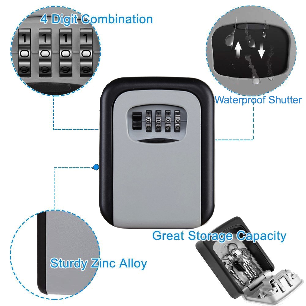 Key Storage Box with Safety Number Can Be Hanged on the Wall Safety Key ...