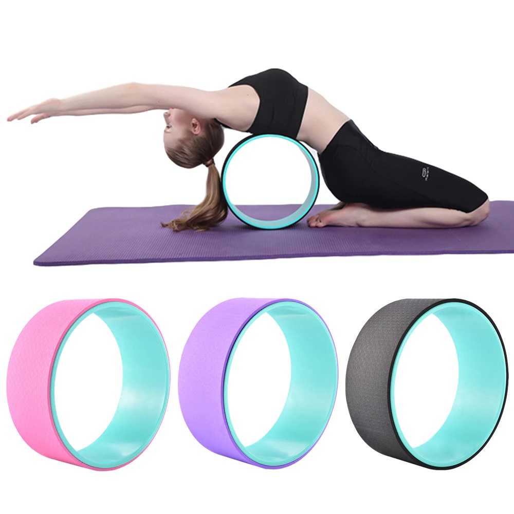 Yoga Wheel 12 TPE Yoga Pilates Circle Yoga Wheel Fitness Roller Back ...