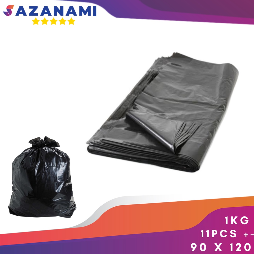 HITAM Plastic GARBAGE 90 X 120 BLACK PLASTIC GARBAGE 1KG HD PLASTIC ...
