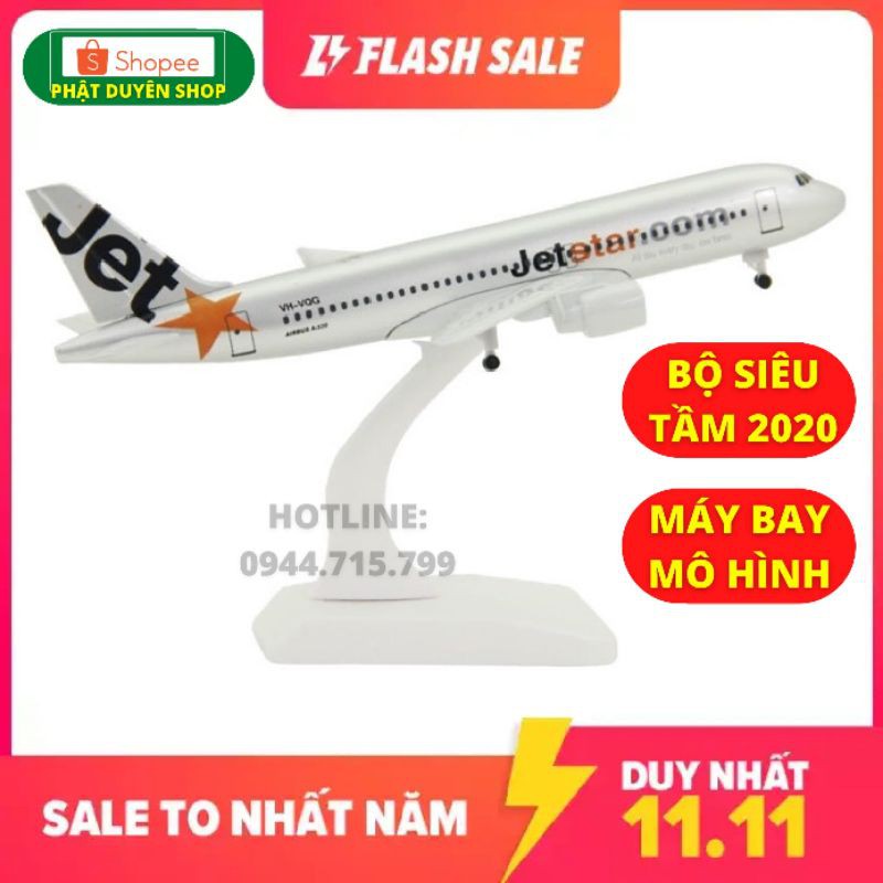 Jetstar Metal Model Plane (20cm) with Wheels + Display Stand | Shopee ...