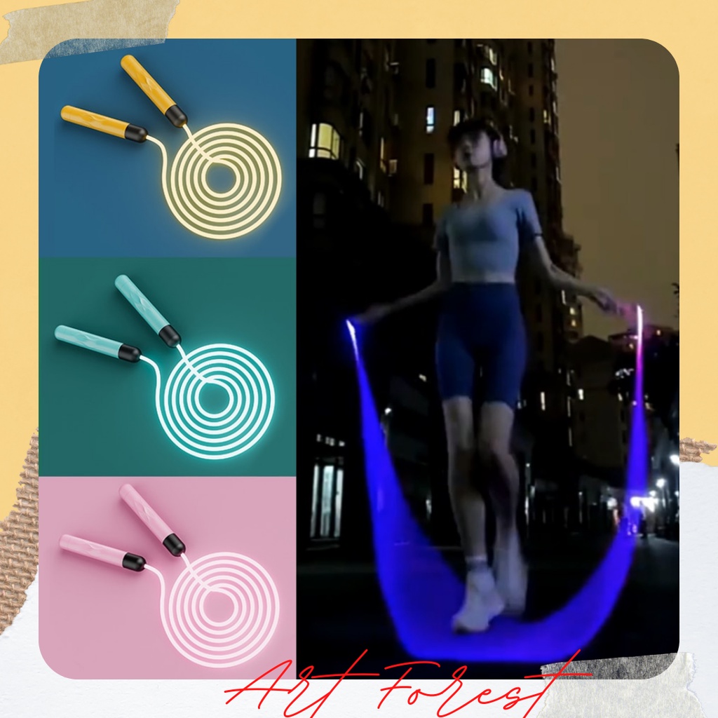 Luminous Light-Up Skipping Rope LED Smart Jump Rope Glow In The Dark ...