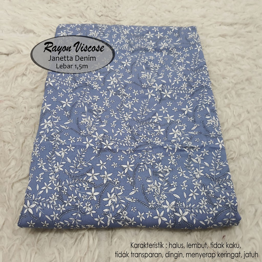JANETTA DENIM VISCOSE RAYON FABRIC (per 0.5m) | Shopee Philippines