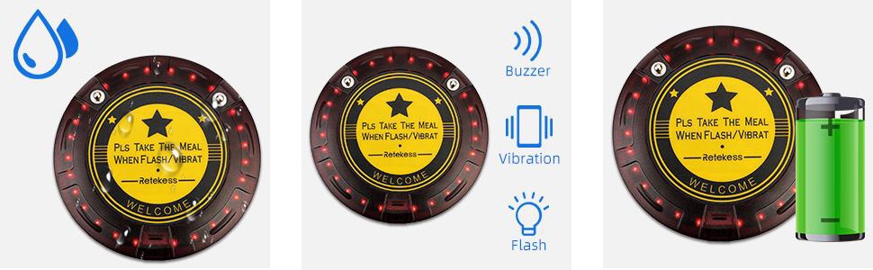 Retekess TD103 Pagers and Beepers Pager System Long Range 3280ft Out of ...