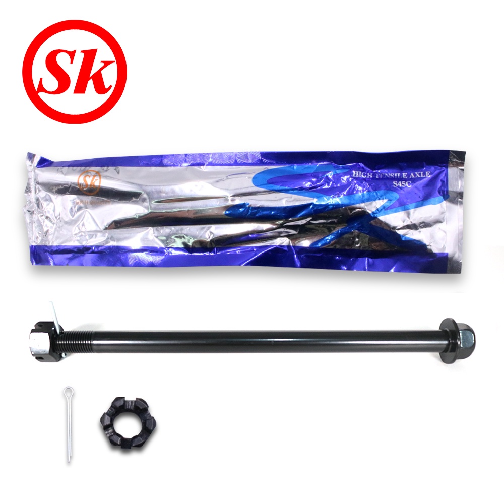 SK Rear Axle High Tensile With Castle Nut For Honda DREAM C100 / EXCESS ...