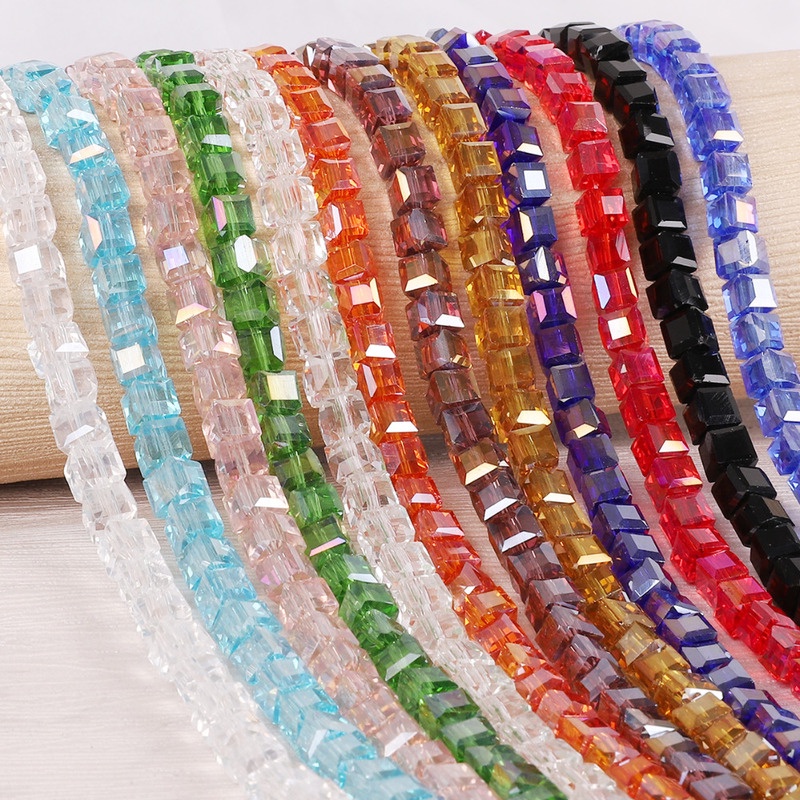 100pcs 2mm Square Shape Austrian Crystal Beads Glass Loose Beads for ...