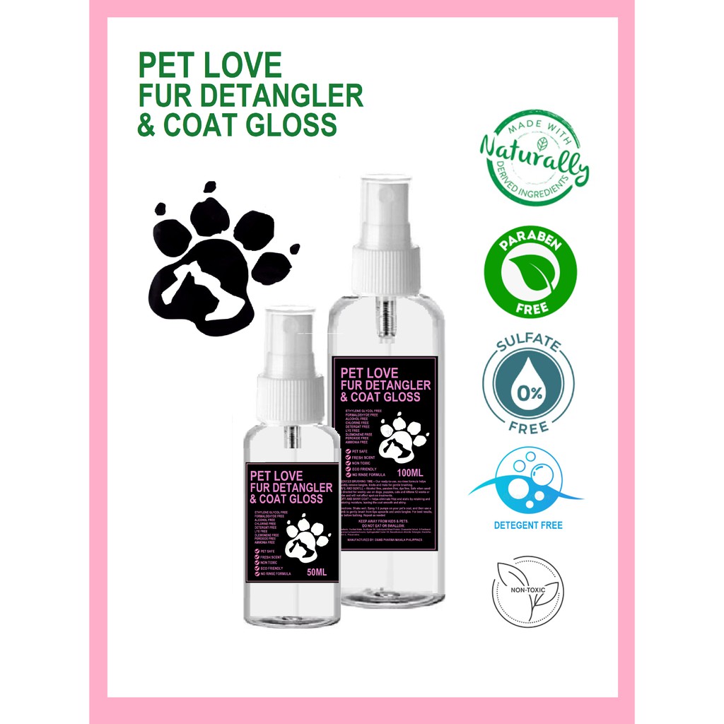 Pet Love Fur Dog Detangle & Coat Gloss Cat detangler | Shopee Philippines