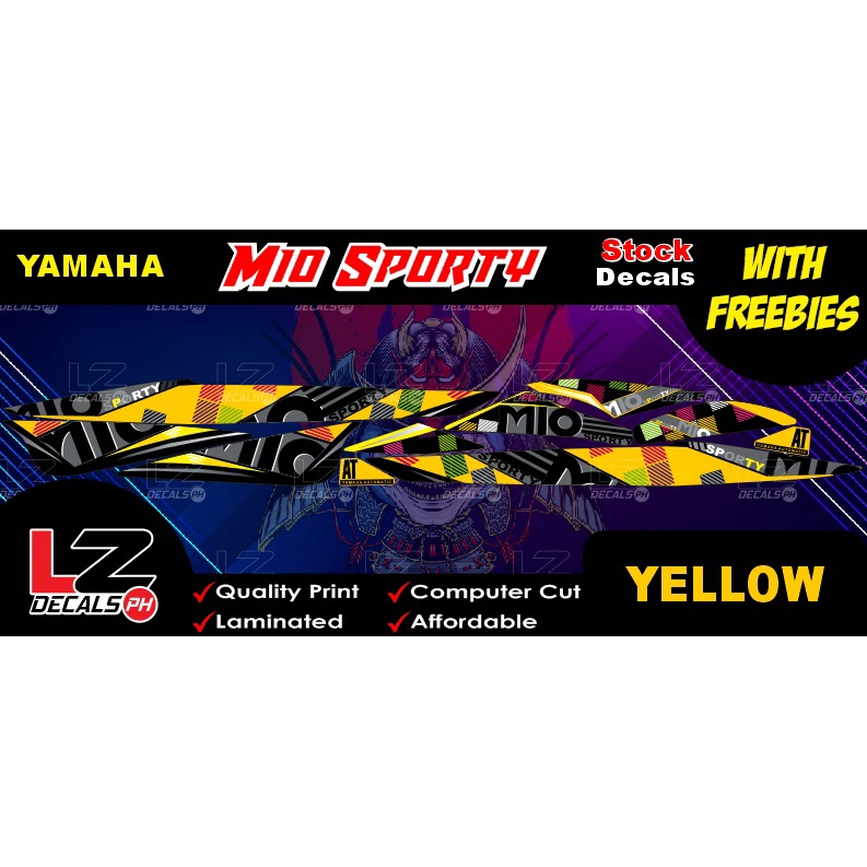 Yamaha Mio Sporty Stock Decals / Stickers with Freebies | Shopee ...