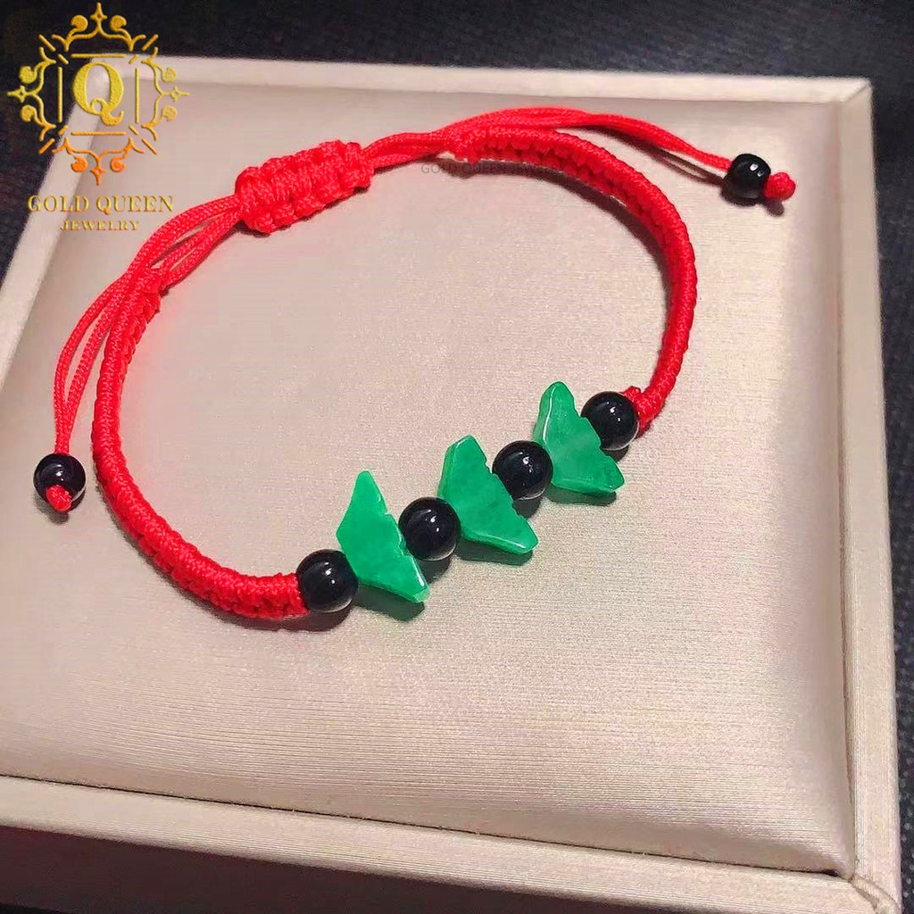 Jade Beads Red String Rope Bracelet Good Luck Lucky Success Moral ...