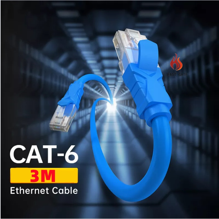 EAST GATE CAT6 3M ethernet cable extender inline lan connector ethernet cat6 network lan ...