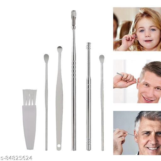6In1 Ear Cleaner Set Earpick Ear Wax Remover Ear Curette Spiral Ear ...