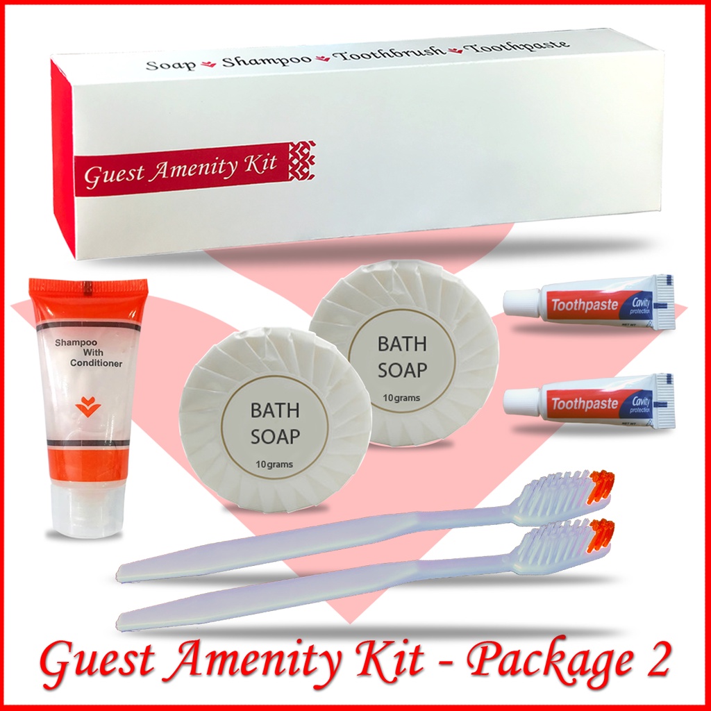 Guest Kit Package 2 - Soap Shampoo Toothpaste Toothbrush | Shopee ...