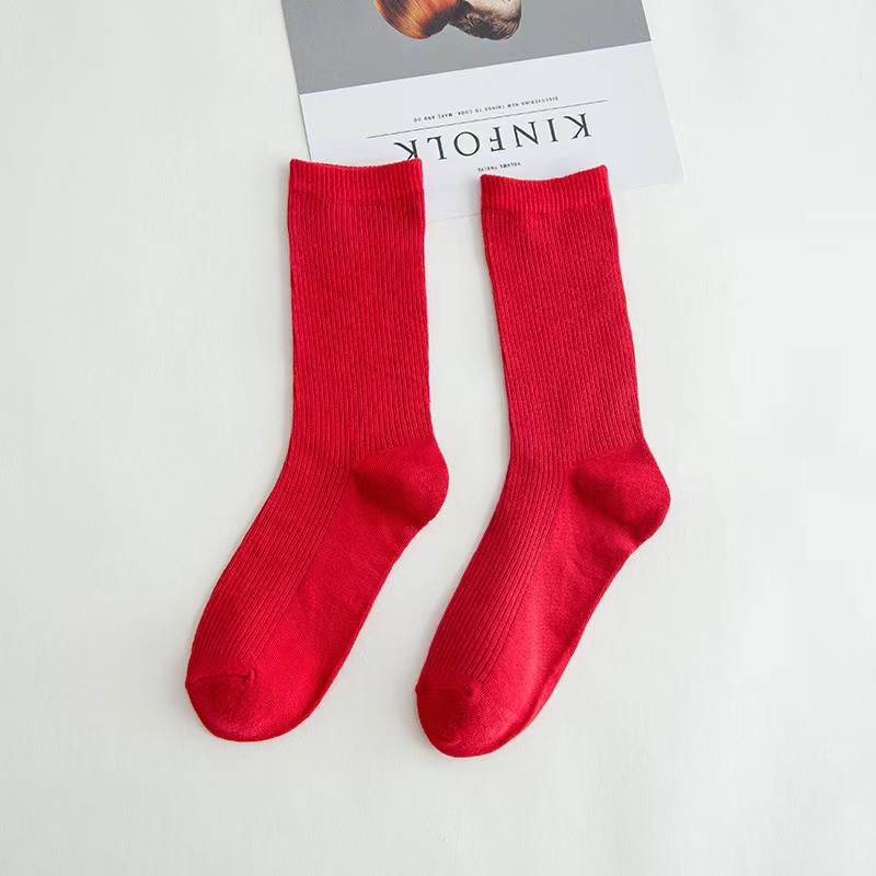 Casual womens sock solid color cotton socks for women ladies candy ...