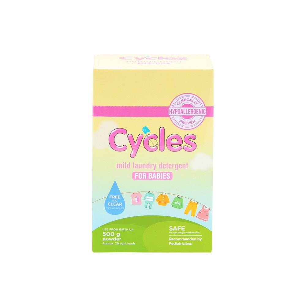 Cycles Mild Laundry Detergent Powder 500g | Shopee Philippines