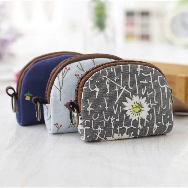 Cute Cartoon Canvas Coin Purse Coin Bag Card Case Key Case Storage Bag Shopee Philippines