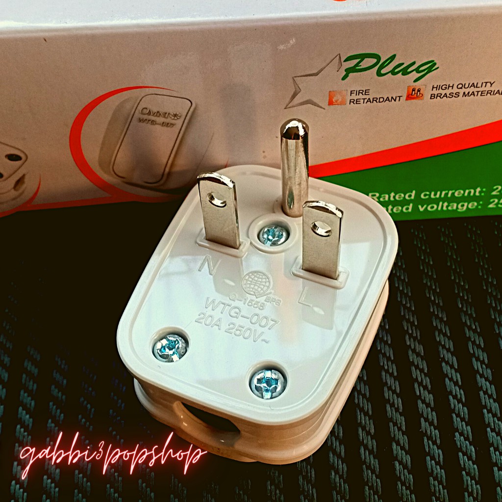 OMNI WTG 007-TANDEM PLUG 20AMP(AIRCON) | Shopee Philippines