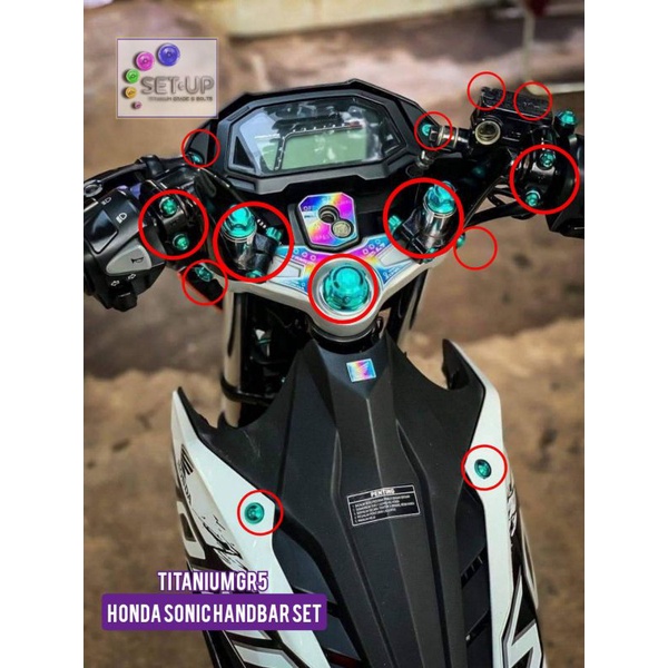 SET UP TITANIUM GR5 SONIC HAND BAR SET | Shopee Philippines