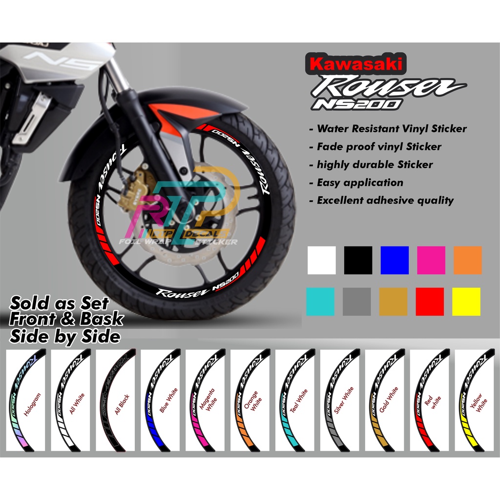 Kawasaki Rouser Mags Sticker 4pcs Front & Back | Shopee Philippines