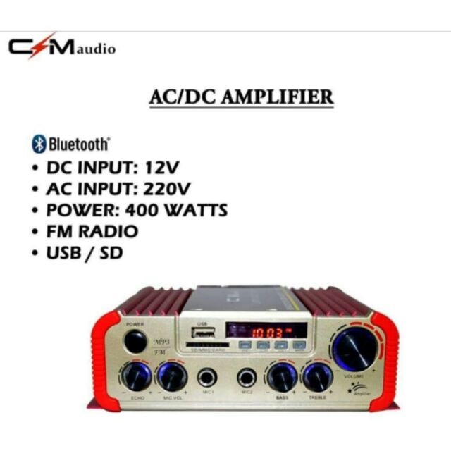 C&M Audio AC/DC Amplifier | Shopee Philippines