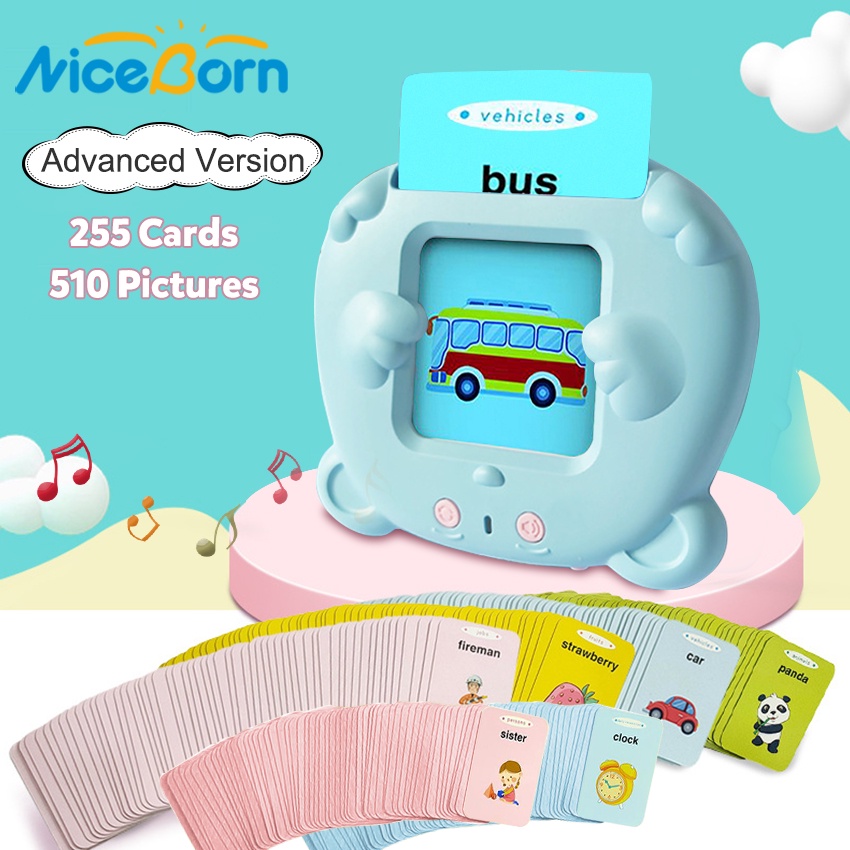 NiceBorn Card Reader For Kids Educational Talking Electronic Book Cards ...