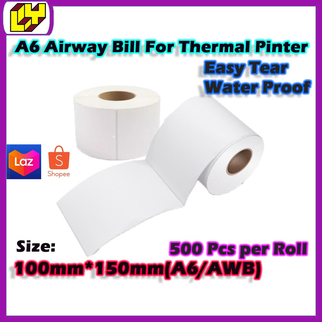 A6 Thermal Roll AWB Roll Label Printer 4x6 Shipping Thermal Sticker ...