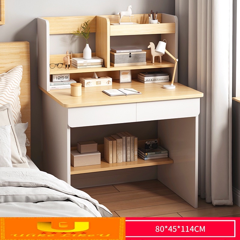 Computer desk bookshelf integrated simple home bedroom small student study desk office desk Shopee Philippines