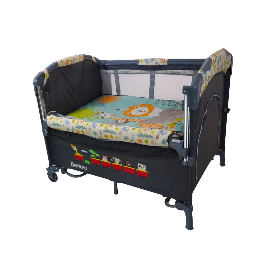 Babygro DROPSIDE playpen with Mosquito Net and Toybar convert to rocker ...