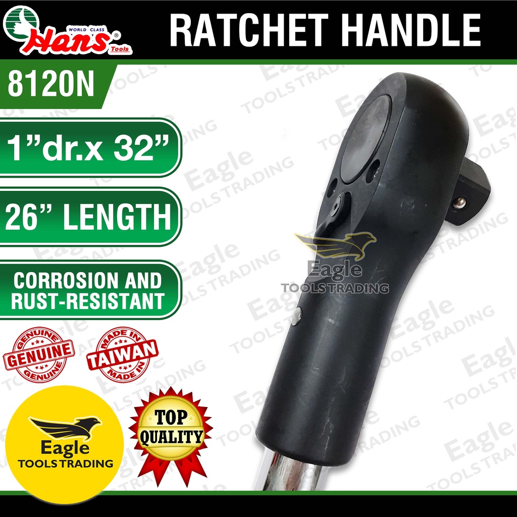 Hans Ratchet Handle 8120N 1"drx32" 26" length | 1 inch drive by 32 ...
