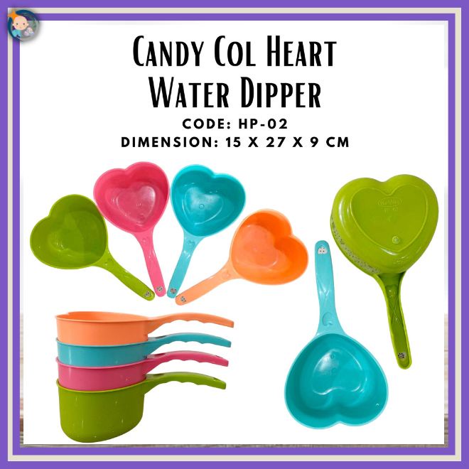 Candy Colored Heart Shape Water Dipper / Tabo | Shopee Philippines