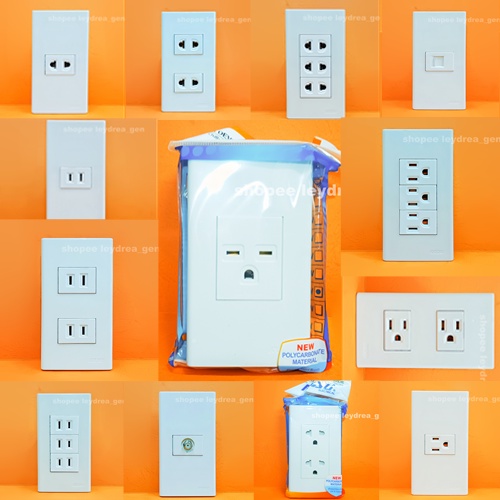 [ROYU WIDE SERIES OUTLETS] universal, duplex w/ground, cable TV, aircon ...
