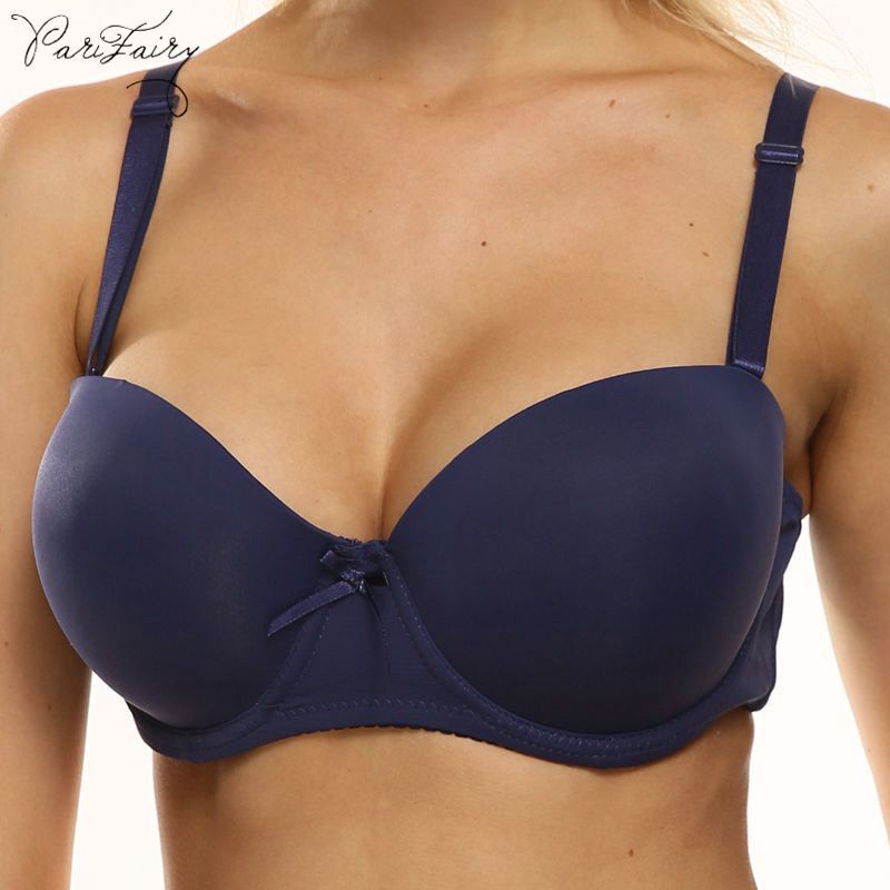 PARIFAIRY Sexy Bra no Foam Plus Size Brassiere 36D 38D 40D Half Cup Strapless Bra for Woman ...