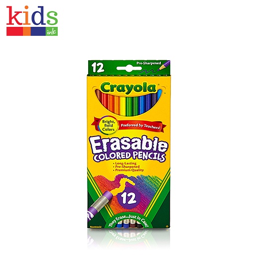 Crayola Erasable Colored Pencils 68-4412 12 Colors Pre-Sharpened - Kids ...