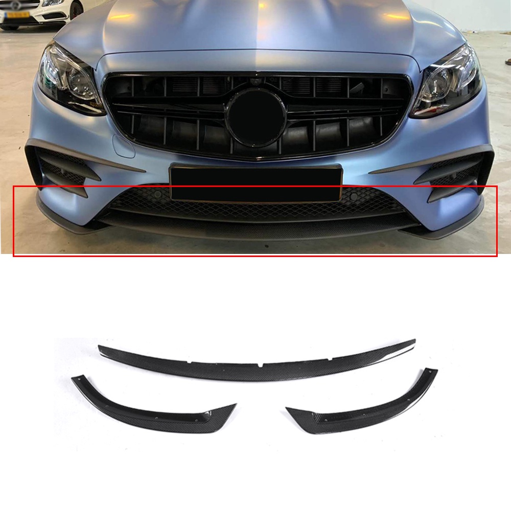 Carbon Fiber Front Bumper Lip Splitters Spoiler for Mercedes-Benz E Class C238 E200 E300 E400 ...