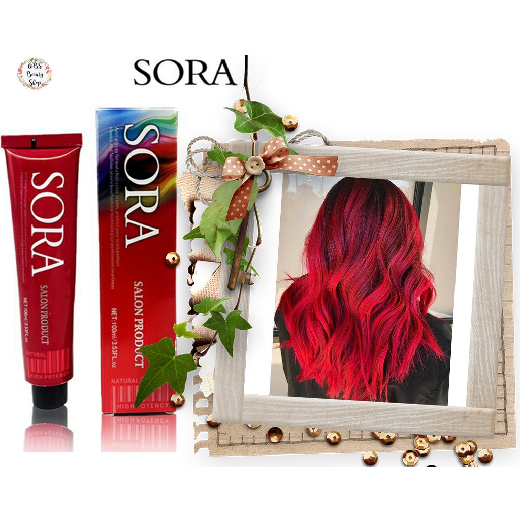 Red Hair Color Dye Sora Hair Color Dye | Shopee Philippines