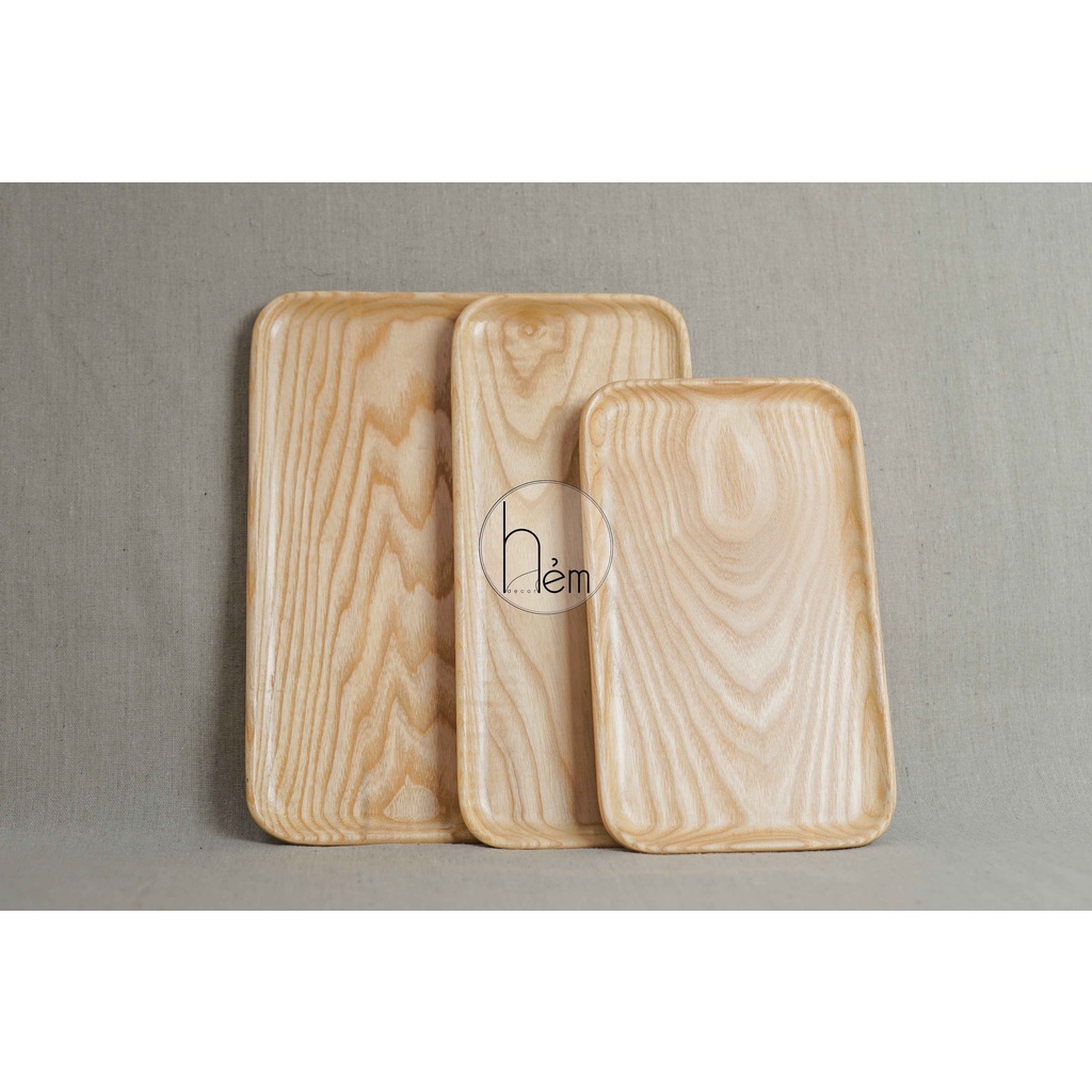 Ash wood tray, food and beverage tray, display tray, product ...