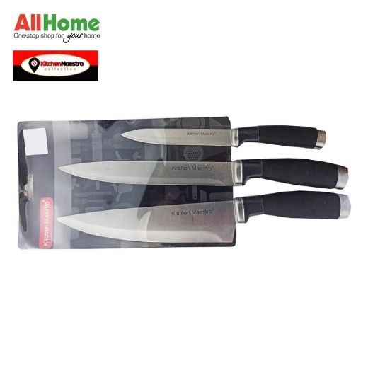 KITCHEN MAESTRO Cooking Knives Plain set of 3 | Shopee Philippines